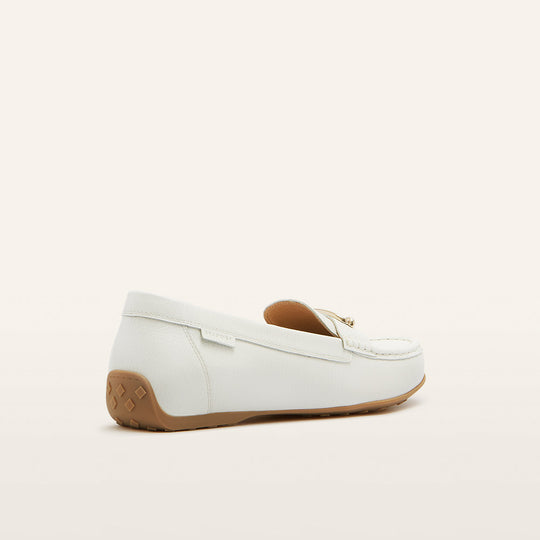 Foxx White Tumbled Women's Casual Flat | FRANKIE4
