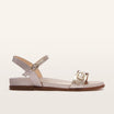 Bree Champagne Tumbled Women's Flat Sandal | FRANKIE4