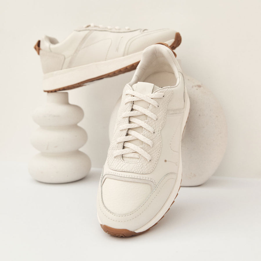 Brooklyn Chalk Reptile Emboss Women's Sneaker | FRANKIE4